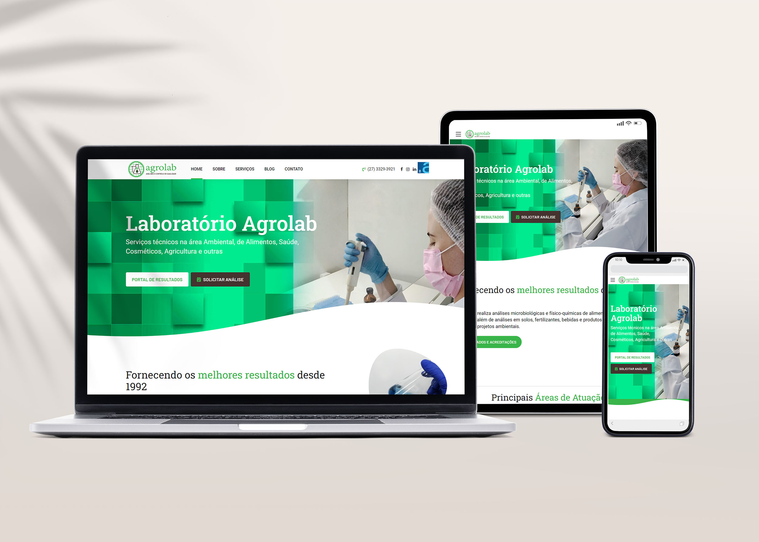 Novo Website e Logomarca – Laboratório Agrolab